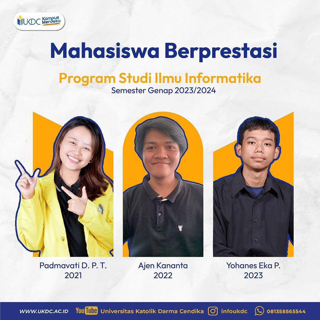 MAHASISWA BERPRESTASI SEMESTER GENAP 2023-2024 - Informatika